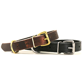 1" Flat Leather Collar