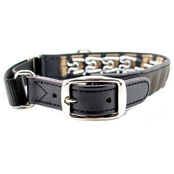 Keeper Collars Hidden Prong with Leather Strap